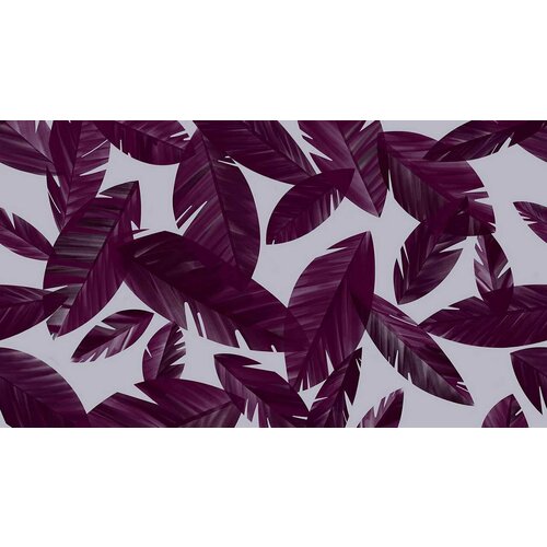 Картина на холсте 60x110 Альянс Лес "Листья Текстуры Фиолетовый" на подрамнике / интерьер/ декор