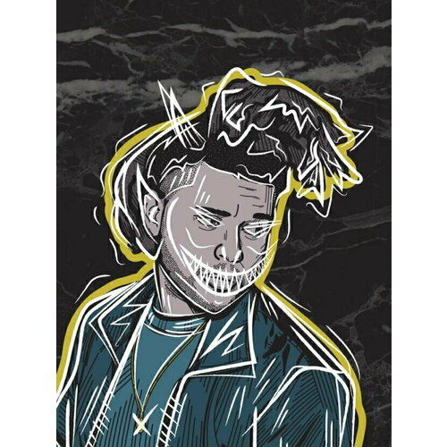 Плакат, постер на холсте The Weeknd/Викенд/музыкальные/поп исполнитель/артист/поп-звезда/группа. Размер 21 х 30 см