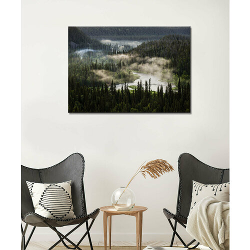 Картина/Картина на холсте для интерьера/Картина на стену/Картина для кухни/ -Финляндия Национальный парк Оуланка (11) 60х80