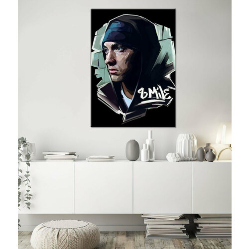Картина/Картина на холсте/Картина на холсте для интерьера/Картина на стену/Картина в подарок для дома/Эминем Арт (4) - Eminem Art (4) 30х40