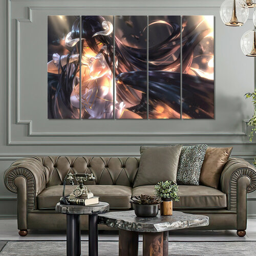 Модульная картина на холсте/Albedo Overlord/Альбедо Оверлорд 150х100