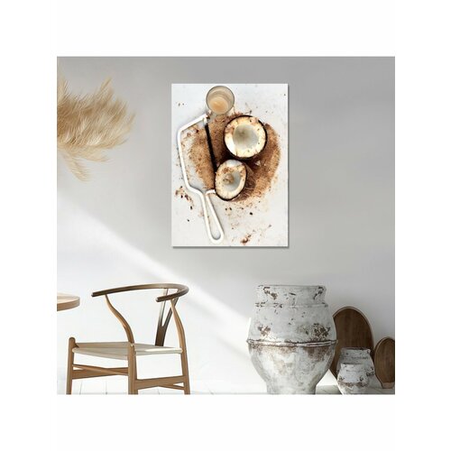 Картина на холсте с подрамником Распиленный кокос 40х60