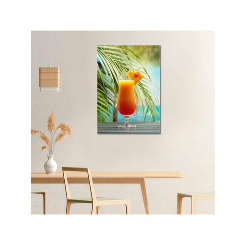 Картина на холсте с подрамником Тропический коктейль 50Х70