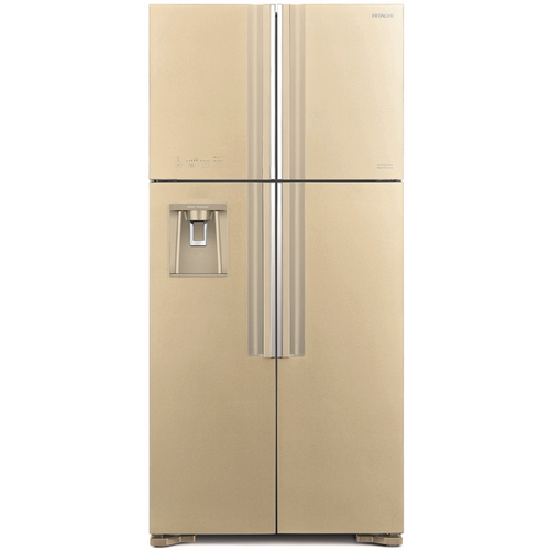 Холодильник Hitachi R-W660PUC7 GBE 2-хкамерн. бежевый стекло (двухкамерный)