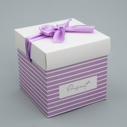 Дарите Счастье Коробка подарочная складная, упаковка, «Present», 15 х 15 х 15 см