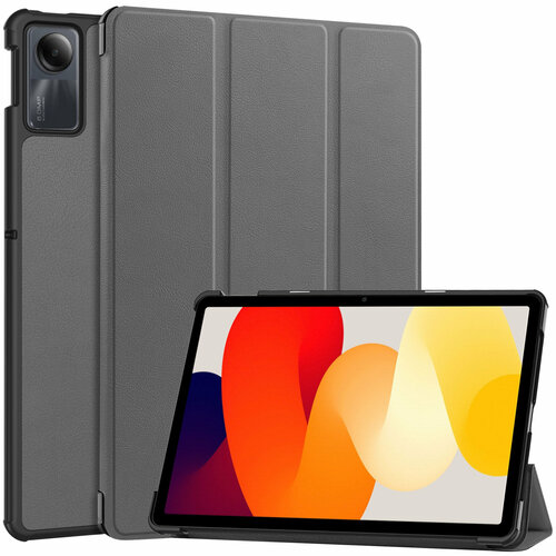 Чехол для планшета Redmi Pad SE (11 дюймов), с магнитом, прочный пластик (серый)