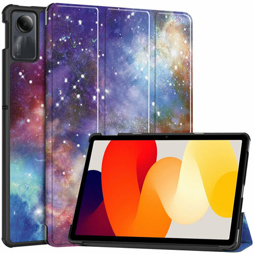Чехол для планшета Redmi Pad SE (11 дюймов), с магнитом и красивым рисунком (Космос)