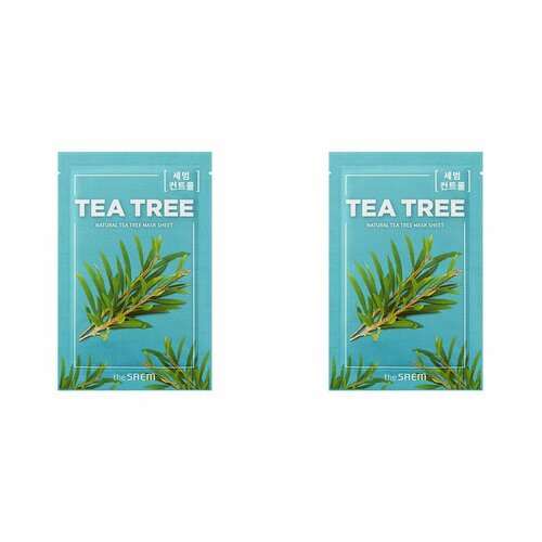 The Saem Маска тканевая для лица Natural Tea Tree Mask Sheet, 21 мл,2шт