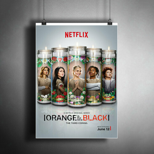 Постер плакат для интерьера "Сериал: Оранжевый - хит сезона. Orange Is the New Black" / A3 (297 x 420 мм)