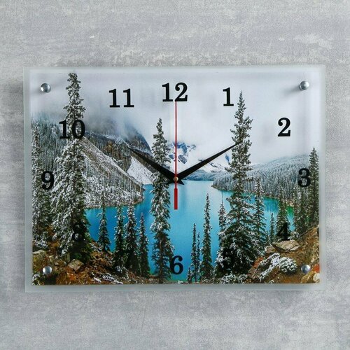 Часы настенные, серия: Природа, "Горное озеро", 30х40 см (комплект из 2 шт)