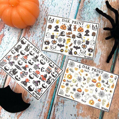 Набор слайдеров Dak Print "Halloween" для создания эффектного маникюра без лишних усилий