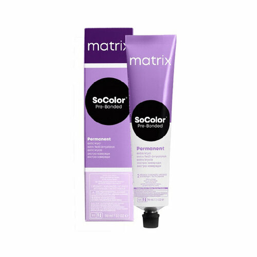 Matrix Socolor.beauty Extra.Coverage Pre-Bonded 504N - Крем-краска перманентная Соколор Бьюти, тон шатен 100% покрытие седины 90 мл