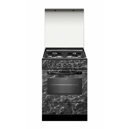Кухонная плита GEFEST ПГЭ 6302-03 0053 черный с рисунком мрамор