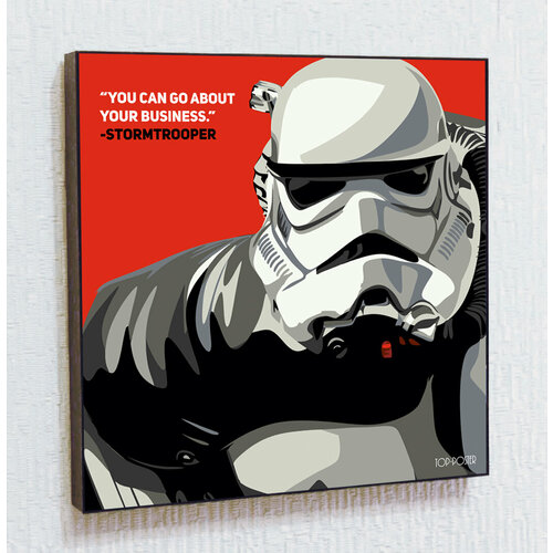 Картина постер Имперский Штурмовик в стиле ПОП-АРТ в рамке с креплением / Star Wars / Top Poster