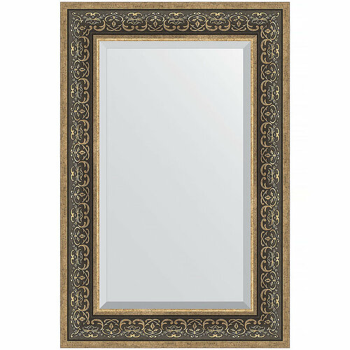 Зеркало Evoform Exclusive 89х59 BY 3423 с фацетом в багетной раме - Вензель серебряный 101 мм