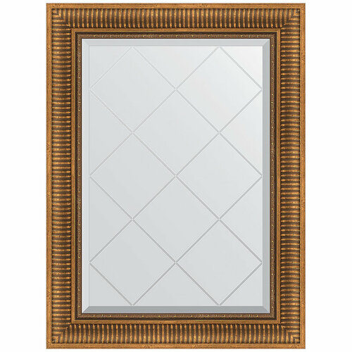 Зеркало Evoform Exclusive-G 90х67 BY 4111 с гравировкой в багетной раме - Бронзовый акведук 93 мм