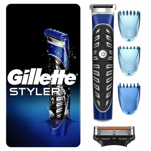 Gillette / Бритва Gillette Fusion Proglide Styler 3в1 со сменной кассетой и 3 насадки 3 уп