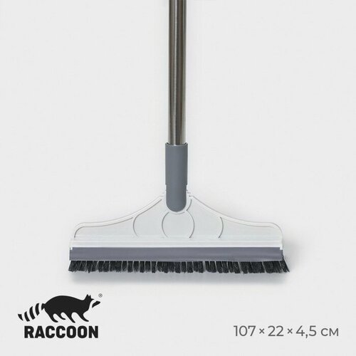 Щётка для пола и мытья труднодоступных мест, стыков, с водосгоном Raccoon, ворс углом, 3 см, 107×22×4,5 см