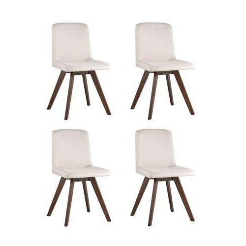 Комплект из четырех стульев MARTA мягкая тканевая серая обивка