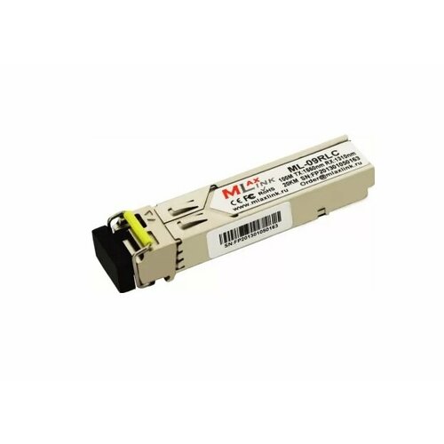 Трансивер MlaxLink ML-09RLC оптический одноволоконный SFP WDM, 155Мб/с, 20км, 1550/1310нм, LC