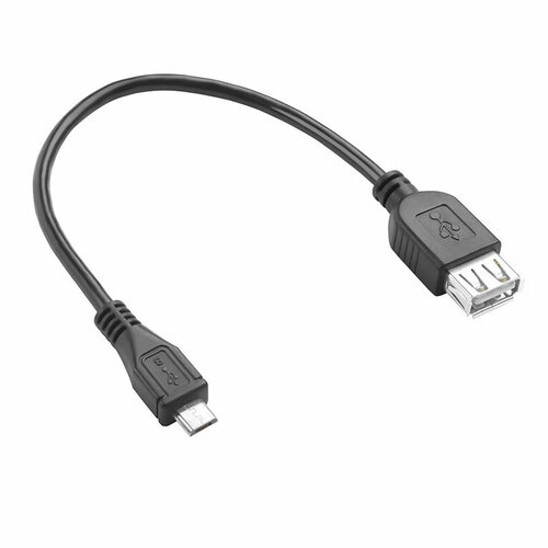 Адаптер переходник OTG GREENCONNECT USB 2.0, MicroUSB, 0.15m черный