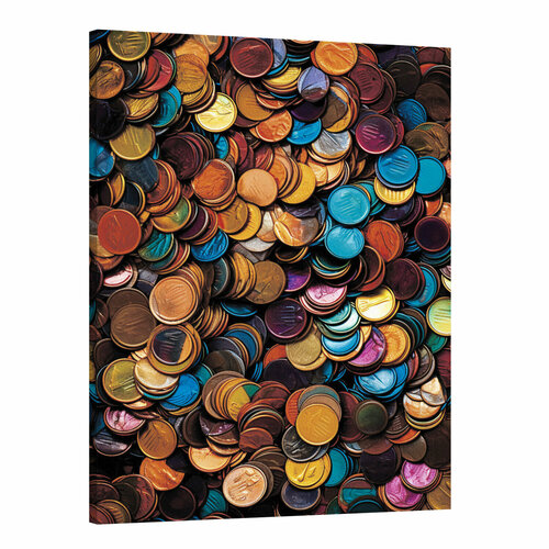 Интерьерная картина 50х70 "Деньги в красках"