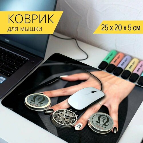 Коврик для мыши с принтом "Промышленность, ремесло, работай" 25x20см.