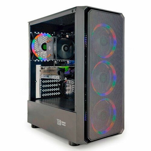 Игровой PC юкомс Ryzen 5 3600X, RTX 2060 Super 8GB, HDD 1TB, SSD 1TB, 32GB DDR4, БП 500W, win 10 pro, Black game case