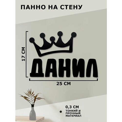 Панно на стену, картина декоративная, наклейка интерьерная " имя Данил "