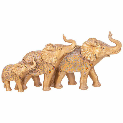 Статуэтка декоративная Lefard "Три слона", полистоун, 29,5х9х15см