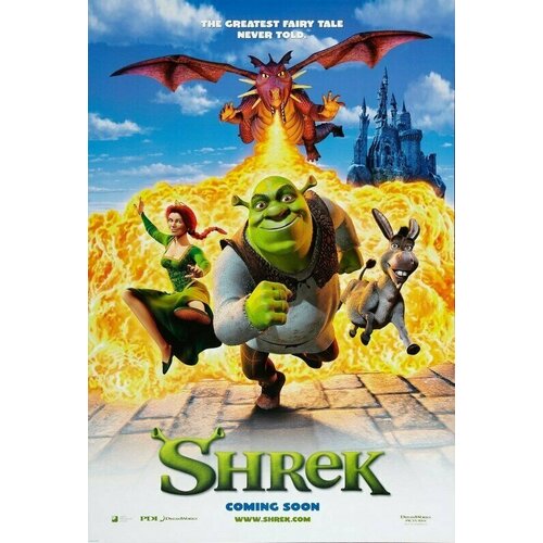 Плакат, постер на холсте Шрек (Shrek), Эндрю Адамсон, Вики Дженсон. Размер 60 х 84 см