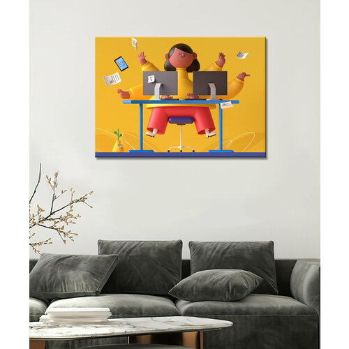 Картина/Картина на холсте для интерьера/Картина на стену/Картина для кухни/ - 3D иллюстрация (51) 50х70