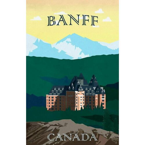 Плакат, постер на холсте Banff/Банфф. Размер 21х30 см
