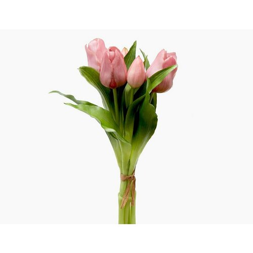 Искусственный букет тюльпаны "нежность весны", бледно-розовый, 28 см, EDG 216003-62-2