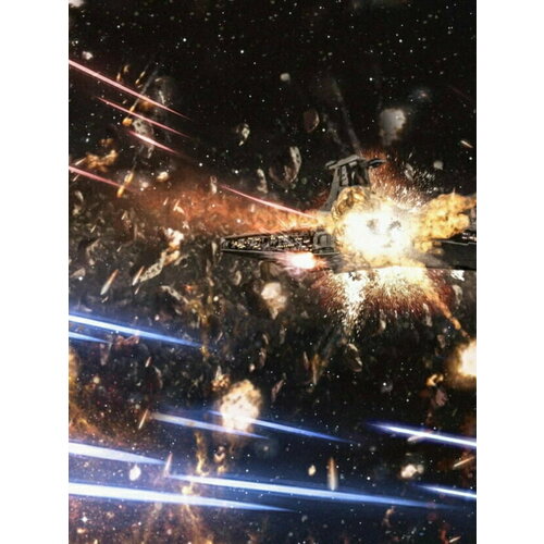Плакат, постер на холсте Star Wars: Clone Wars (Модульные постеры)-1/Звездные войны: Войны клонов/искусство/арт/абстракция. Размер 42 х 60 см