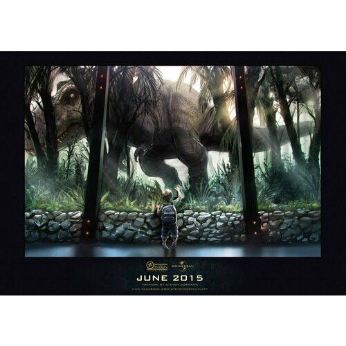 Плакат, постер на бумаге Jurassic Park/Парк юрского периода. Размер 30 х 42 см