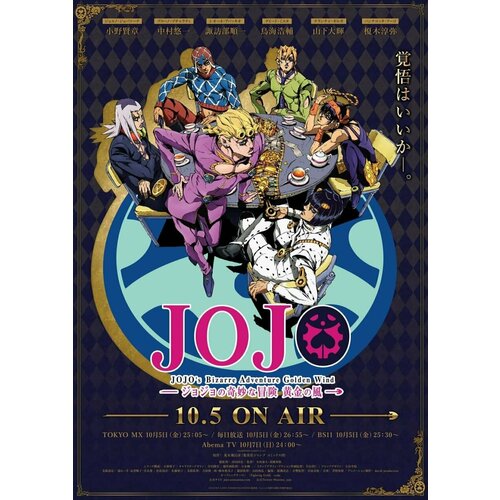 Плакат, постер на холсте Невероятные приключения ДжоДжо (JoJo no kimyo na boken, 2012-.). Размер 21 х 30 см