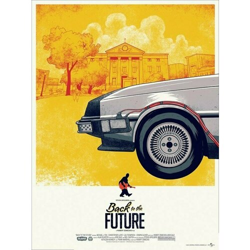 Плакат, постер на холсте Назад в будущее (Back to the Future), Роберт Земекис. Размер 60 х 84 см