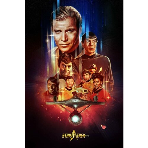 Плакат, постер на бумаге Звездный путь (Star Trek, 1966-1969г). Размер 21 х 30 см