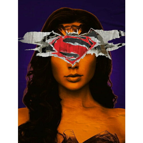 Плакат, постер на бумаге Wonder Woman/Чудо-женщина/искусство/арт/абстракция/творчество. Размер 21 х 30 см