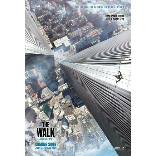 Плакат, постер на холсте Прогулка (The Walk), Роберт Земекис. Размер 21 х 30 см