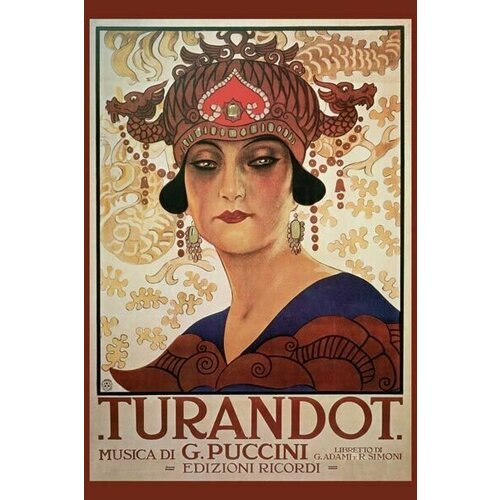 Плакат, постер на бумаге иностранный Poster for the Puccini Opera Turandot. Размер 30 х 42 см