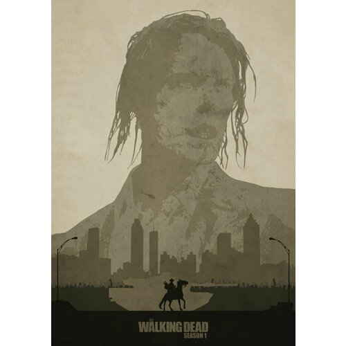 Плакат, постер на холсте The Walking Dead/Ходячие мертвецы. Размер 60 х 84 см