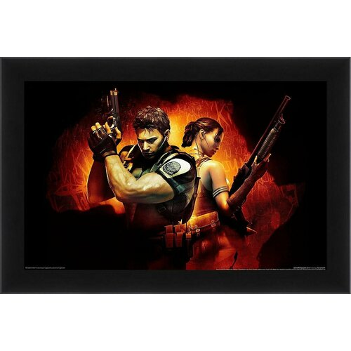 Плакат, постер на холсте Resident Evil 5. Размер 42х60 см