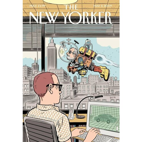 Плакат, постер на холсте The New Yorker (May 11, 2009). Размер 42 х 60 см