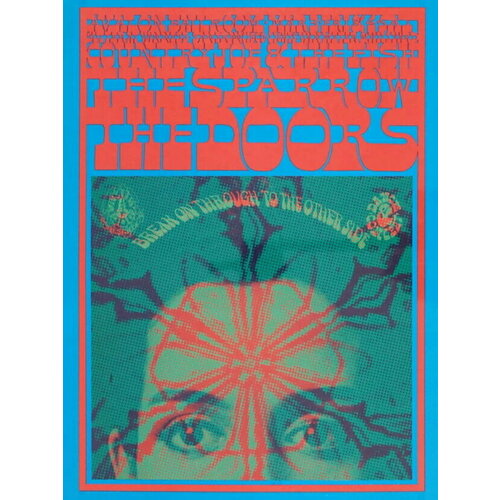 Плакат, постер на холсте The Doors/Дурс/искусство/арт/абстракция/творчество. Размер 30 х 42 см