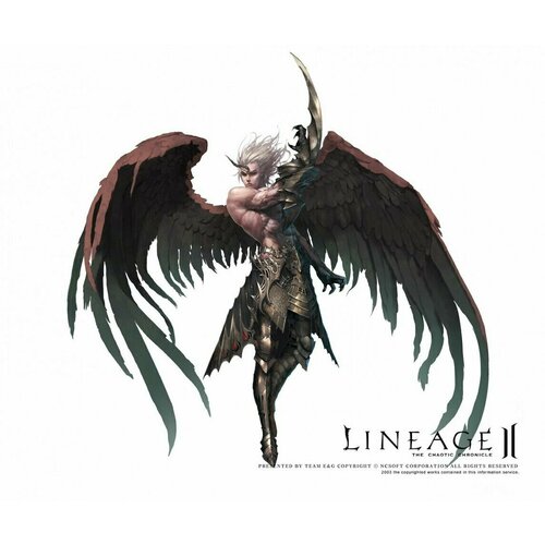 Плакат, постер на холсте Lineage 2/Линейдж 2. Размер 60 на 84 см