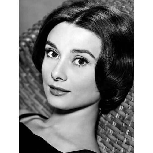 Плакат, постер на холсте Audrey Hepburn/Одри Хепберн/винтажный/ретро. Размер 60 х 84 см
