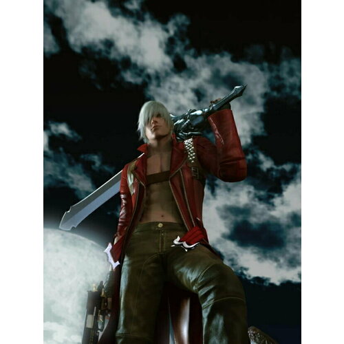 Плакат, постер на бумаге Devil May Cry/игровые/игра/компьютерные герои персонажи. Размер 30 на 42 см