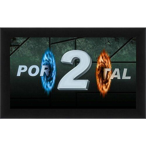 Плакат, постер на холсте Portal 2. Размер 60х84 см